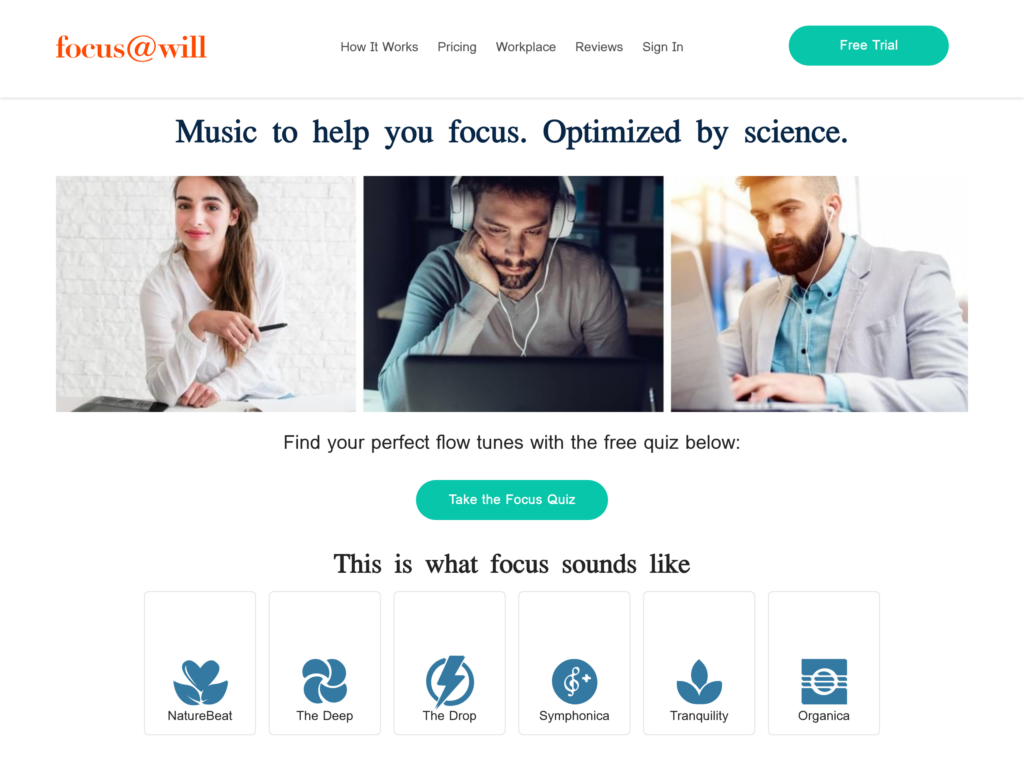 Focus@Will - Apps for ADHD