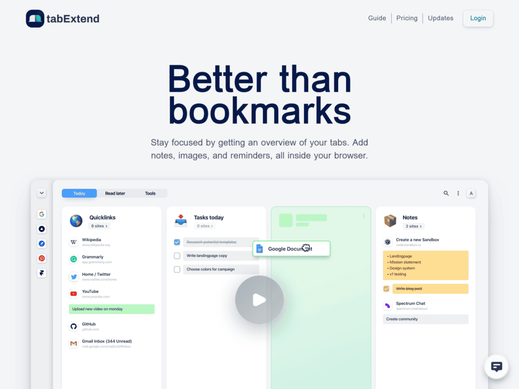 tabExtend - Apps for ADHD
